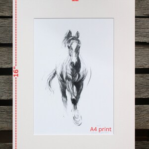 Equestrian Art Dressage Horse Print - Minimalist Horse Wall Art Print ...