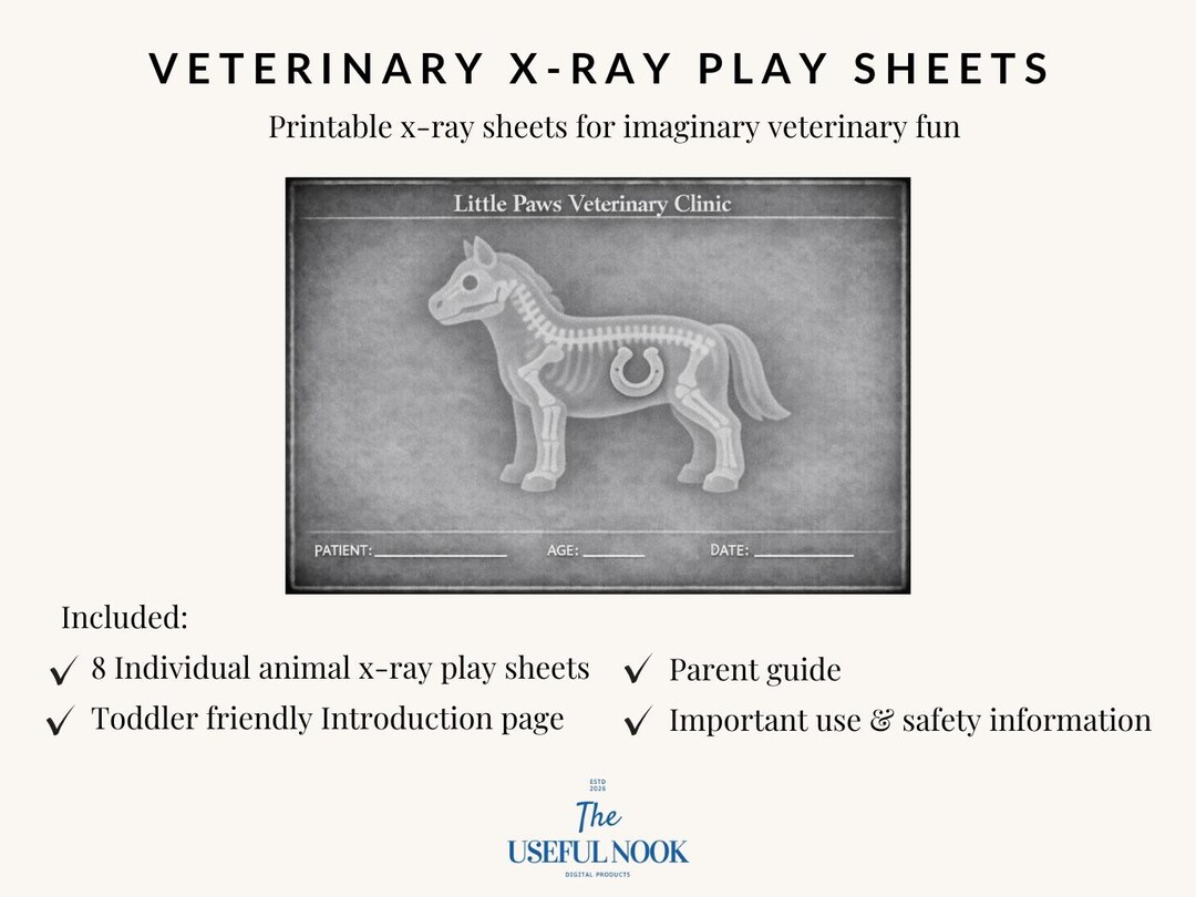 Toy Dog X-ray Toys in Tummy Printable Pack for Kids | Pretend Vet Play ...