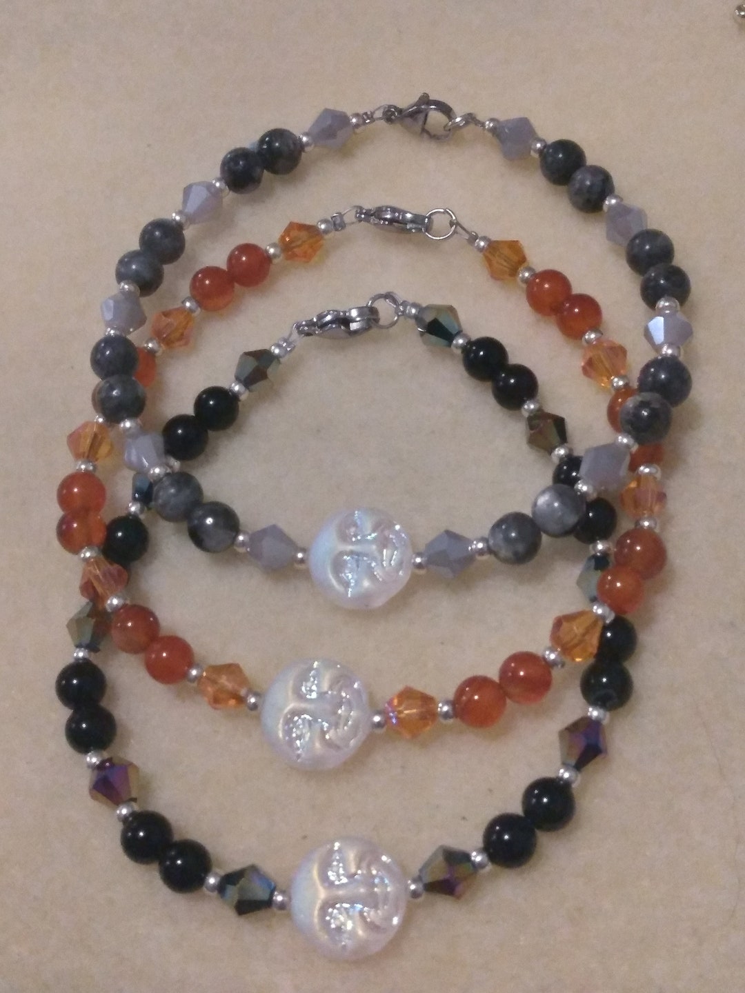 Full Moon Bracelet- Gemstone - Crystal - 7 1/2 Inch - Etsy