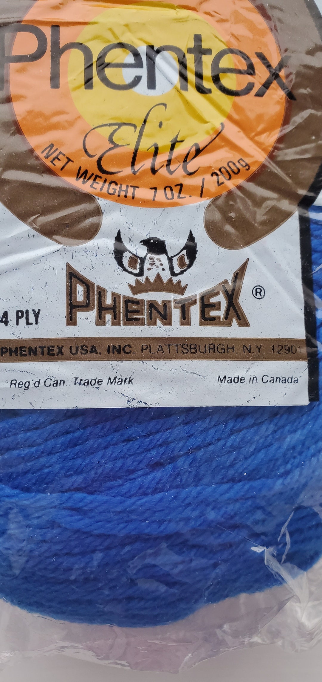 Vintage Phentex Elite King Size Knitting Olefin Yarn Royal Blue 7 Oz 4-ply New Stock - Etsy