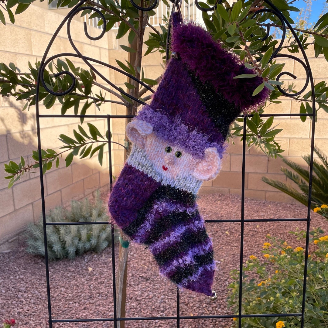 Buddy the Elf Purple Hand Knit Christmas Stocking - Etsy