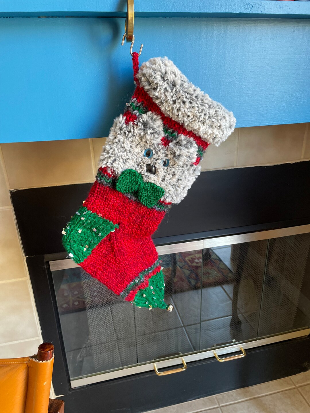 Ragdoll a Country Barn Cat Christmas Stocking Hand Knit - Etsy