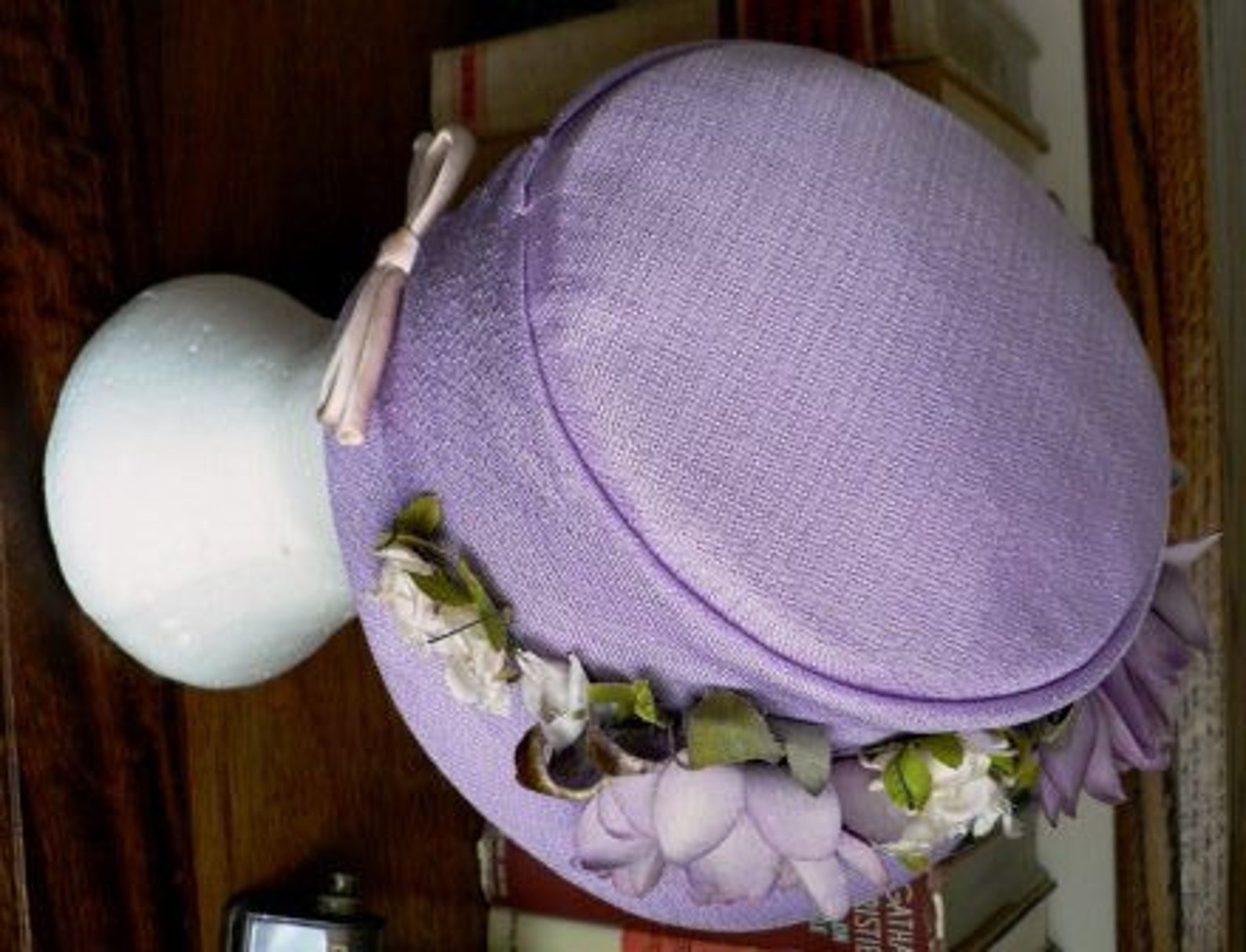 Sale 20% off All Vintage Hats ... LAVENDER Lovely FLORAL HAT - Etsy