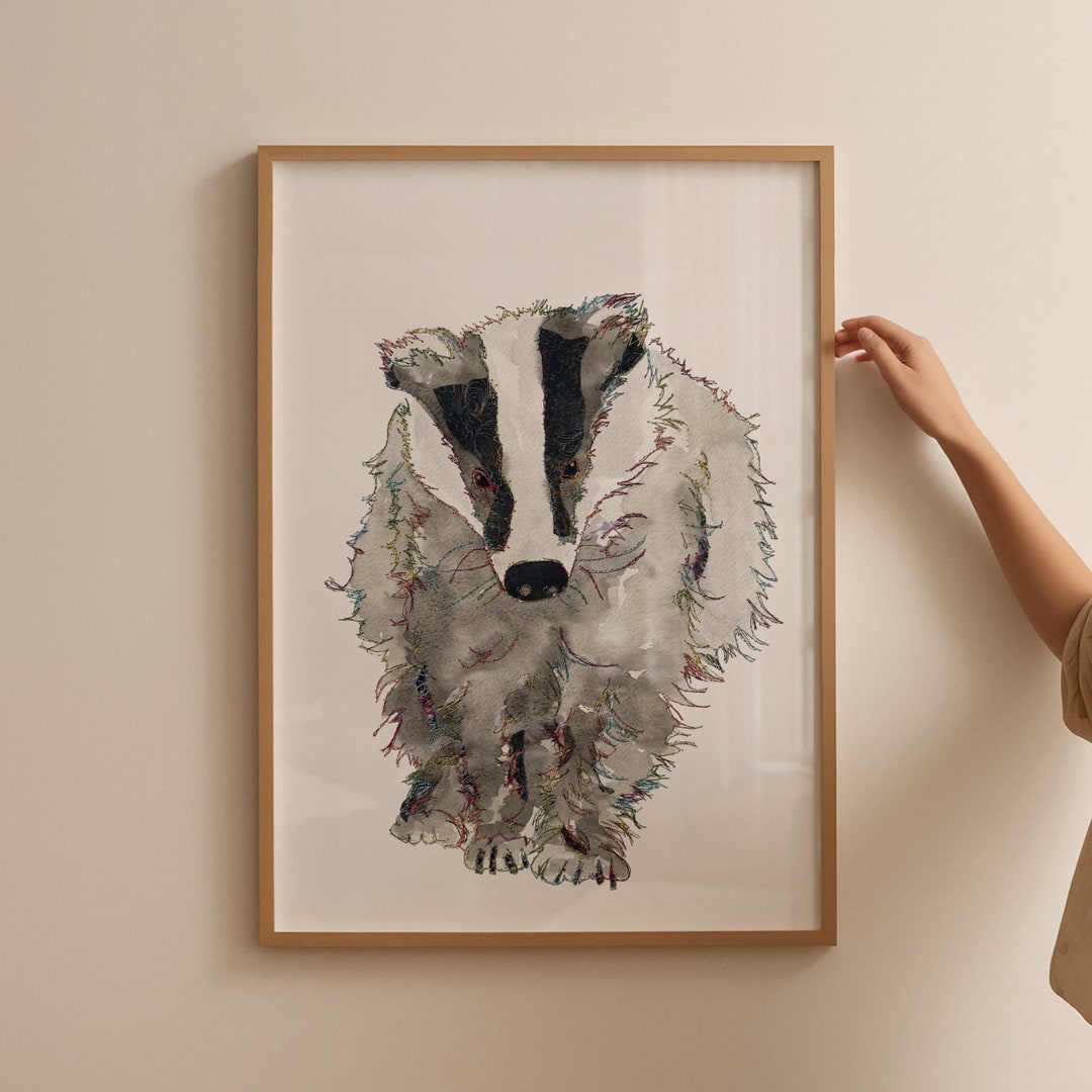 Badger Poster | Badger Artwork | Badger Picture | Badger Gifts | Badger ...