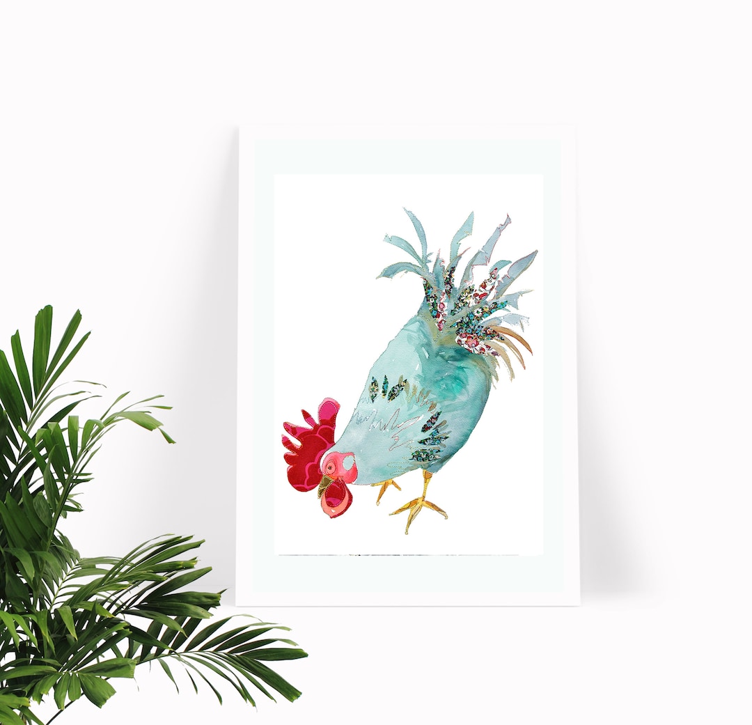 Chicken Art | Chicken Artwork | Colourful Chicken | Hen Art | Cockerel ...