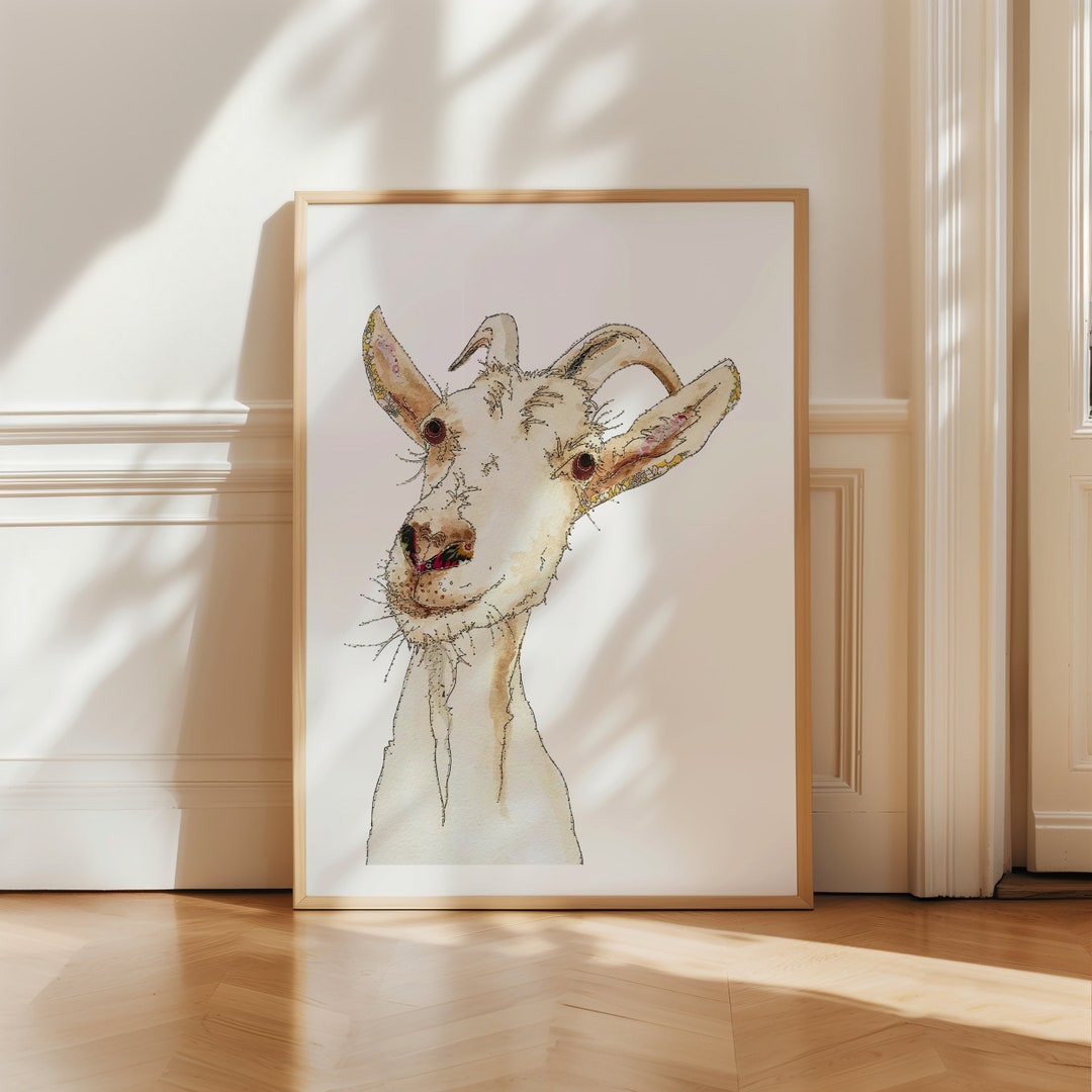 Goat Poster | Goat Artwork | Goat Picture | Goat Gifts | Goat Art ...