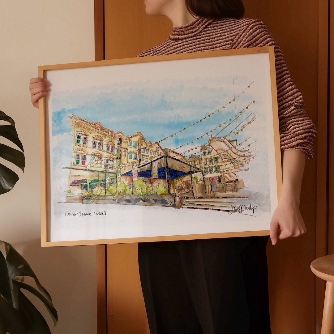Liverpool City Print | Liverpool Wall Art | Concert Square Art ...