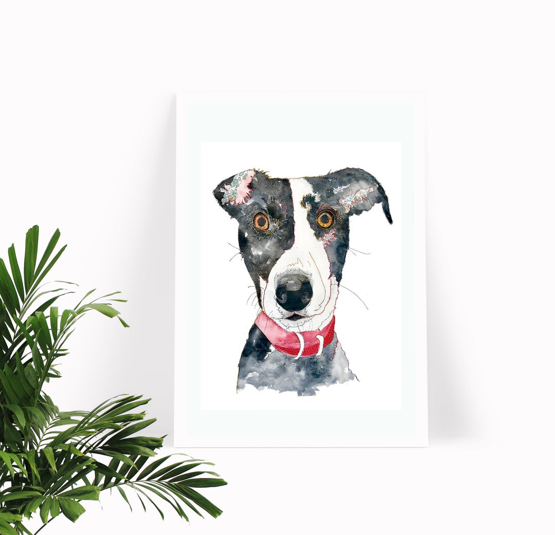 Lurcher | Dog Artwork | Lurcher Print | Dog Art | Dog Gifts | Lurcher ...