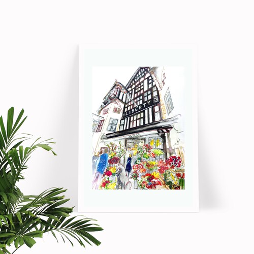 Liberty of London Art Colourful Liberty's Print London - Etsy