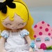 Alice in Wonderland Doll Rag Doll Felt Doll Alice Doll - Etsy