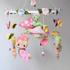A Cute and Sweet Garden Bugs Baby Felt Mobile, for Your Nursery ...