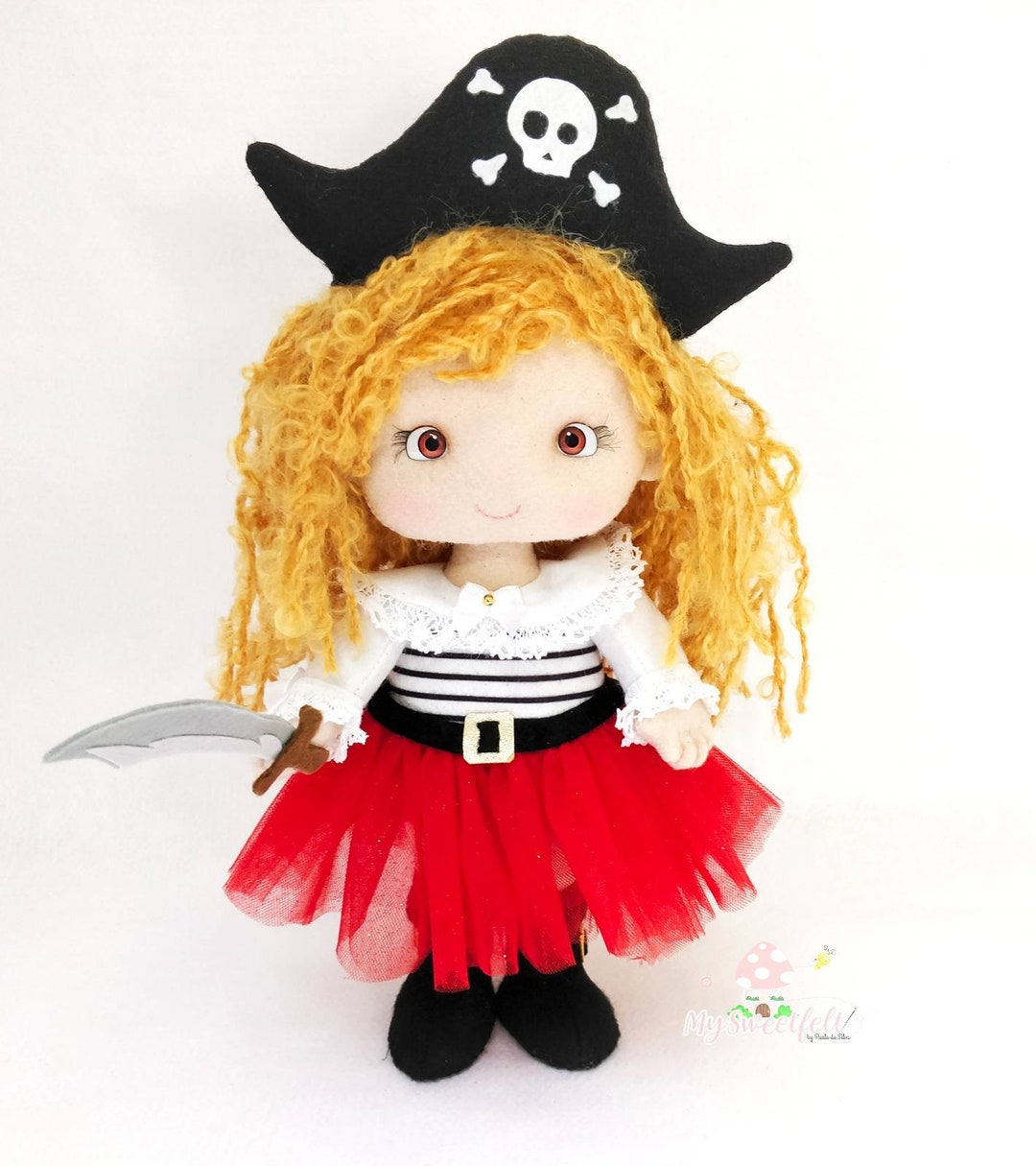 Pirate Girl Doll, Nursery Decor, Party Decor, Girls Gifts, Handmade ...