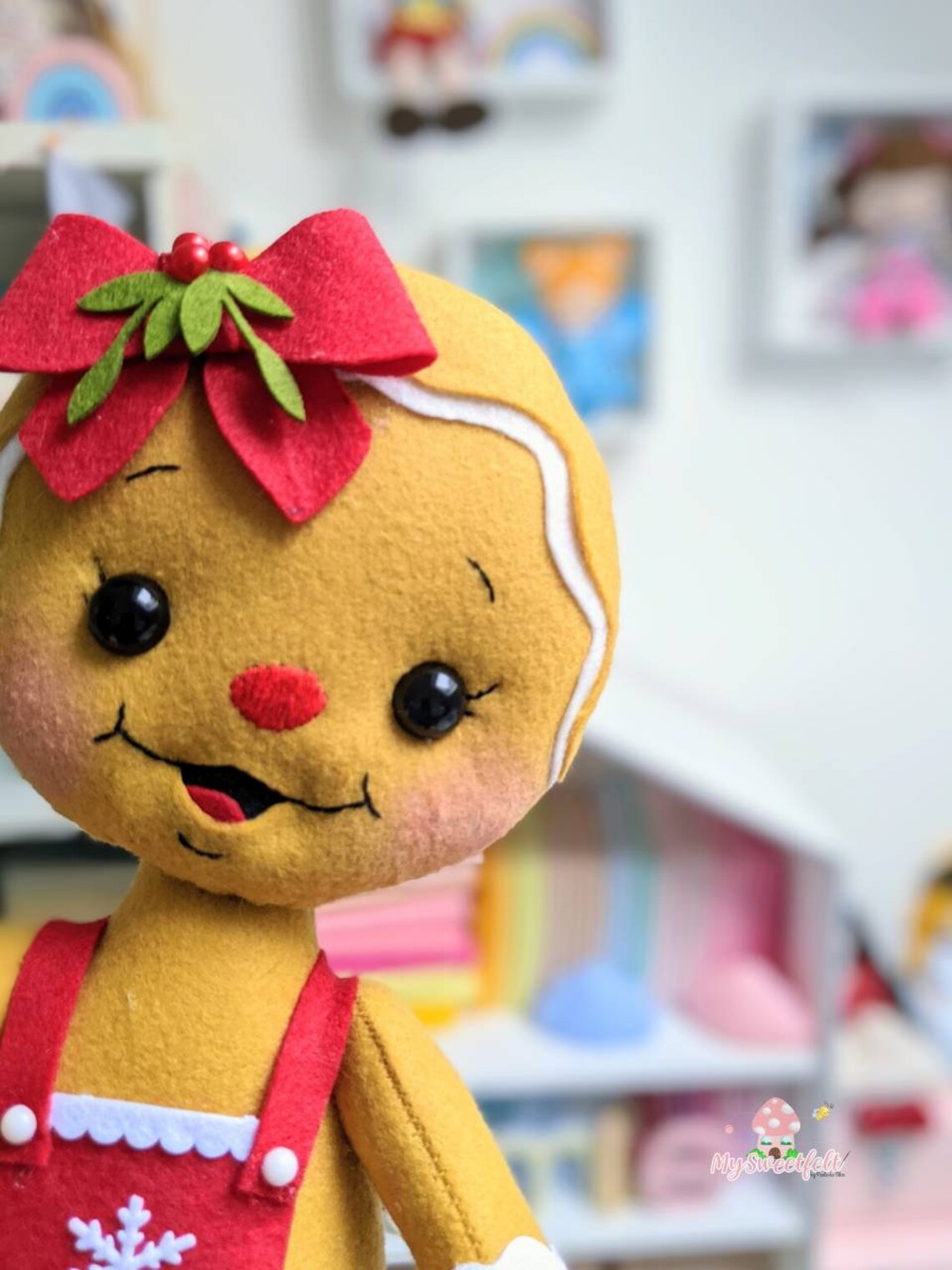 Couple of Gingerbreadman Felt Dolls for a Cute Christmas - Etsy