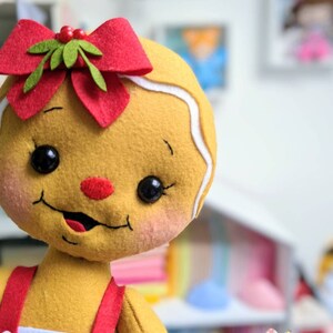 Couple of Gingerbreadman Felt Dolls for a Cute Christmas Decor, Felt ...