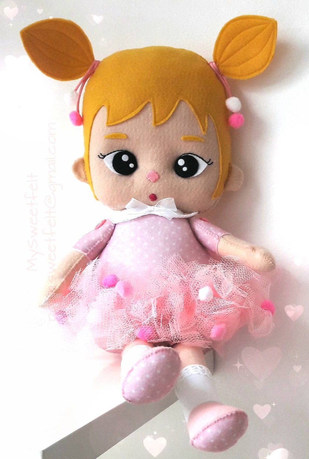 Handmade Felt Doll / Girls Gifts / Felt Doll/ Cute Doll / Handmade Doll ...