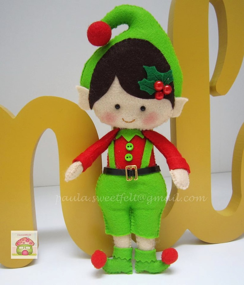 Boy and Girl Elves / Christmas Ornament / Christmas Decor / - Etsy