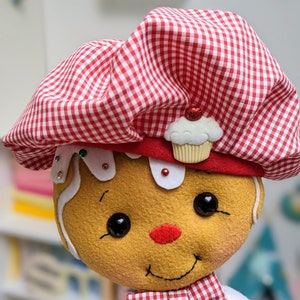 Felt Gingerbread Baker Dolls PDF Pattern: DIY Christmas Ornaments ...