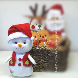 Set of 4 Christmas Ornaments / Santa Claus / Reindeer / Snowman ...