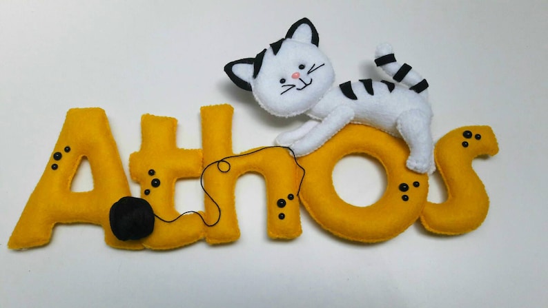 Cute Little Kitten Sign / Little Cat Name Banner / Nursery - Etsy