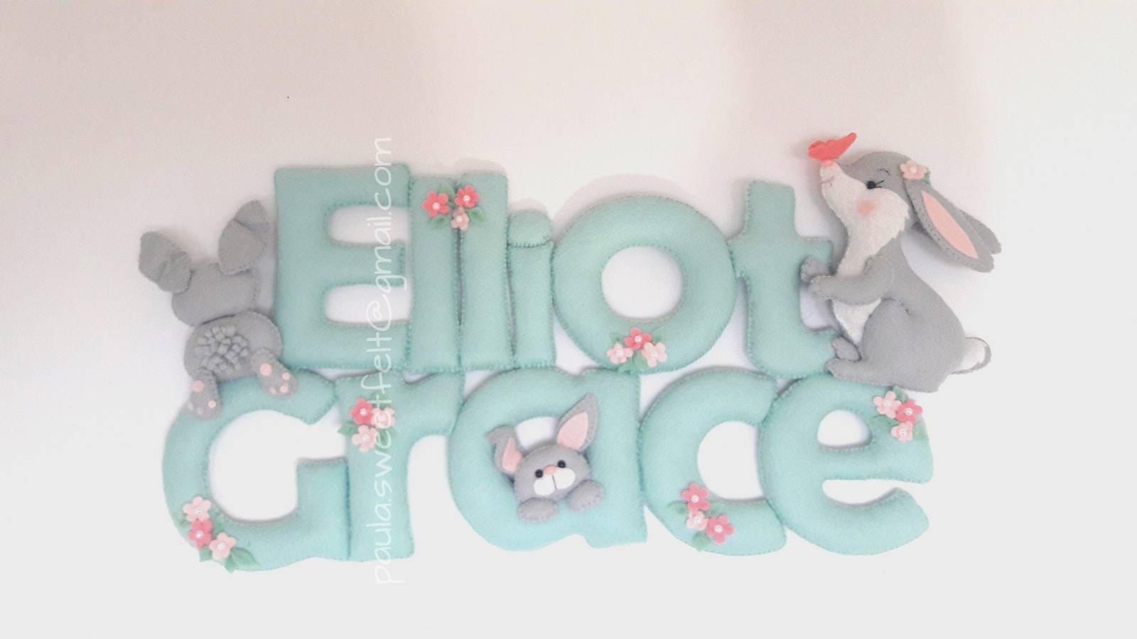 Cute Little Rabbits Sign / Plaque De Porte Lapin / Nursery | Etsy