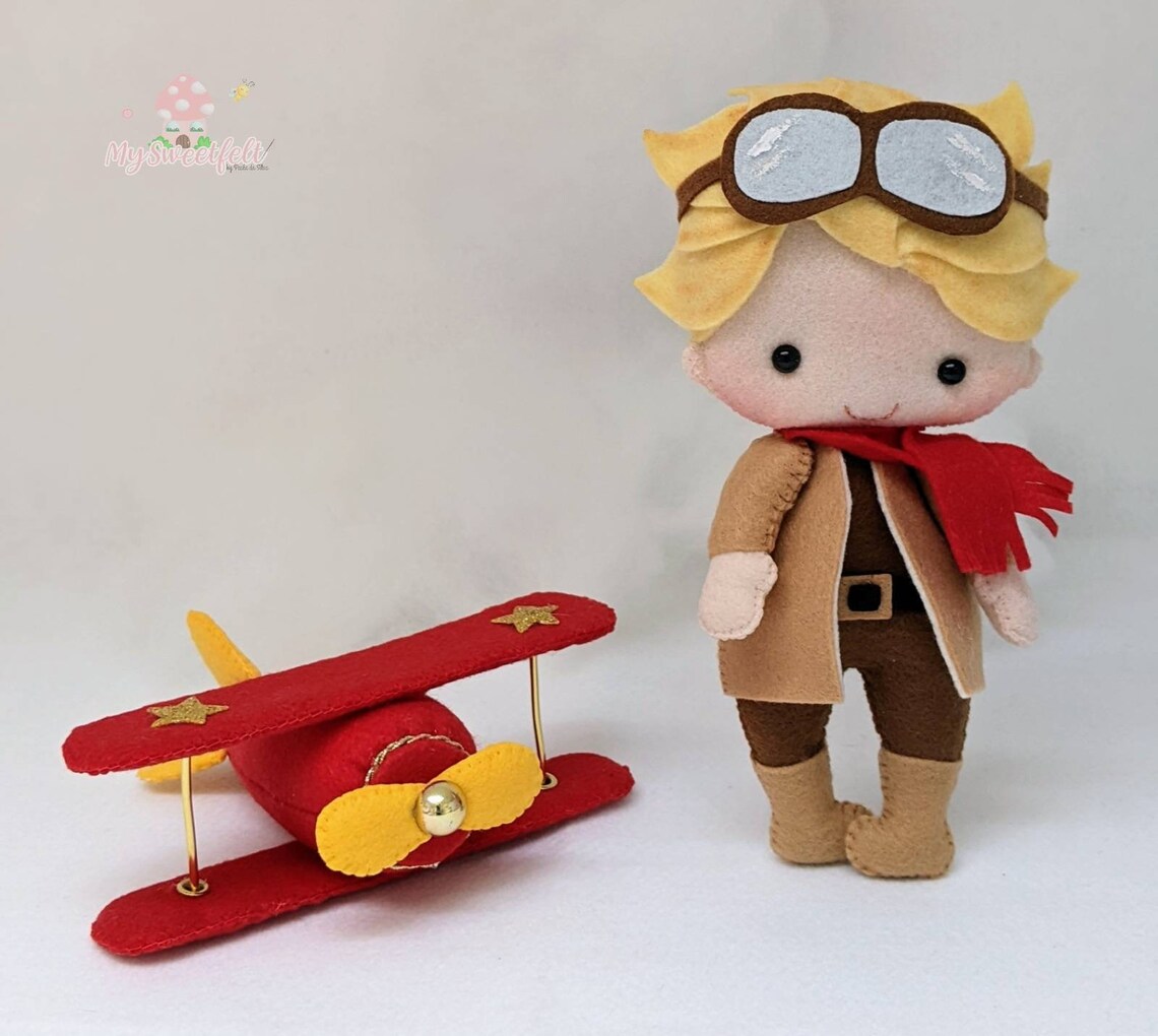 Set of 4 Felt Ornaments Inspired by the Little Prince, Felt Dolls ...