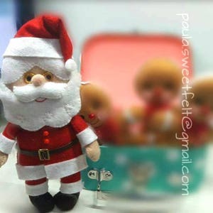 Set of 4 Christmas Ornaments / Santa Claus / Reindeer / Snowman ...