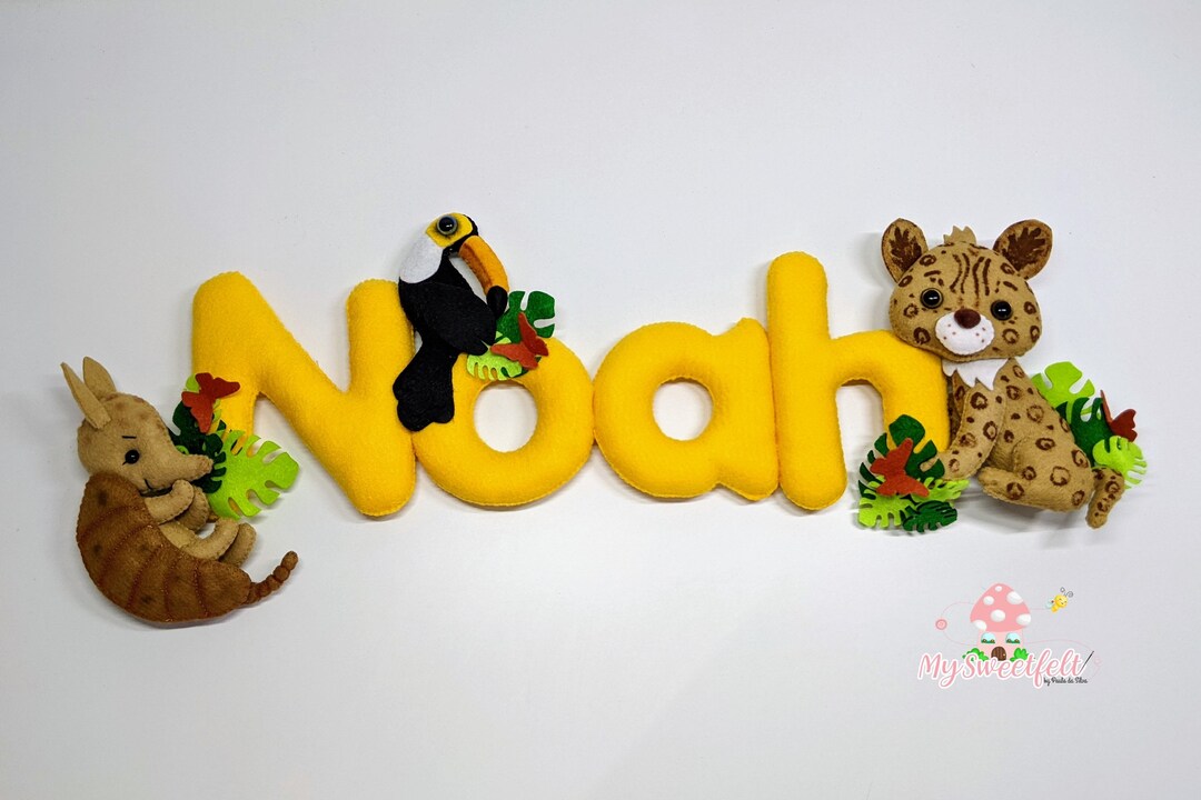 A Cute Name Banner for Your Baby's Nursery With Amazonian Animals - Etsy
