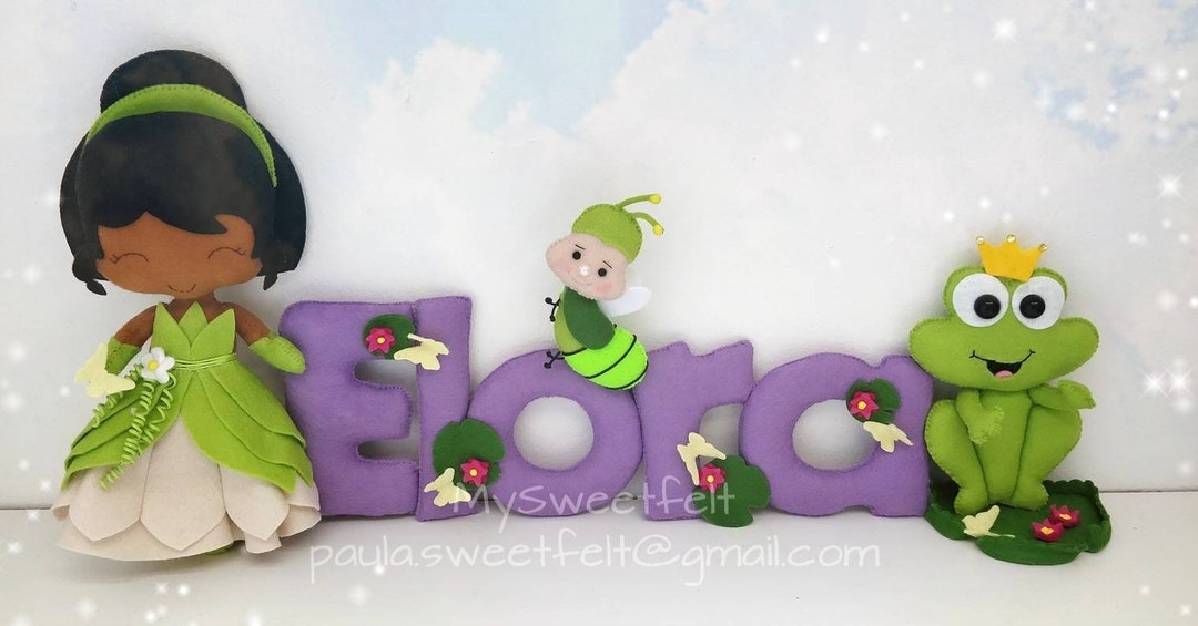 The Princess and the Frog Felt Name Banner/ Felt Decoration/ Felt ...