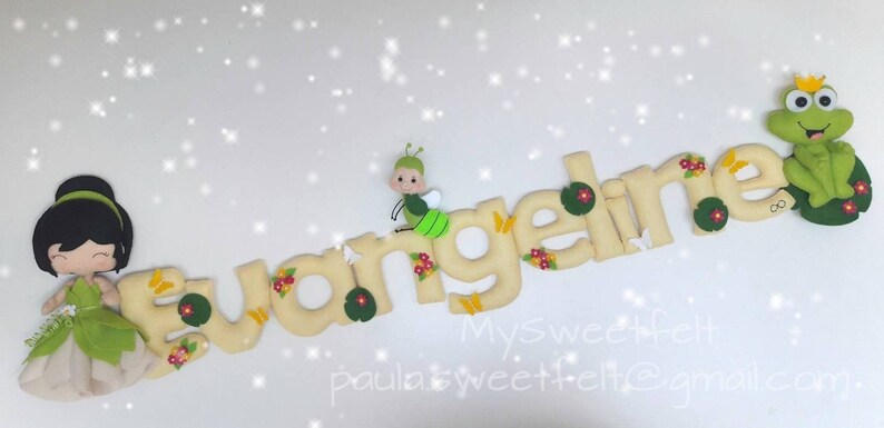 The Princess and the Frog Felt Name Banner/ Felt Decoration/ - Etsy