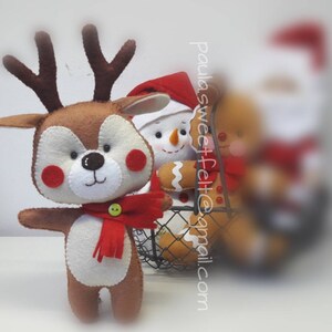 Set of 4 Christmas Ornaments / Santa Claus / Reindeer / Snowman ...