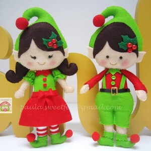 Boy and Girl Elves / Christmas Ornament / Christmas Decor / Elf ...