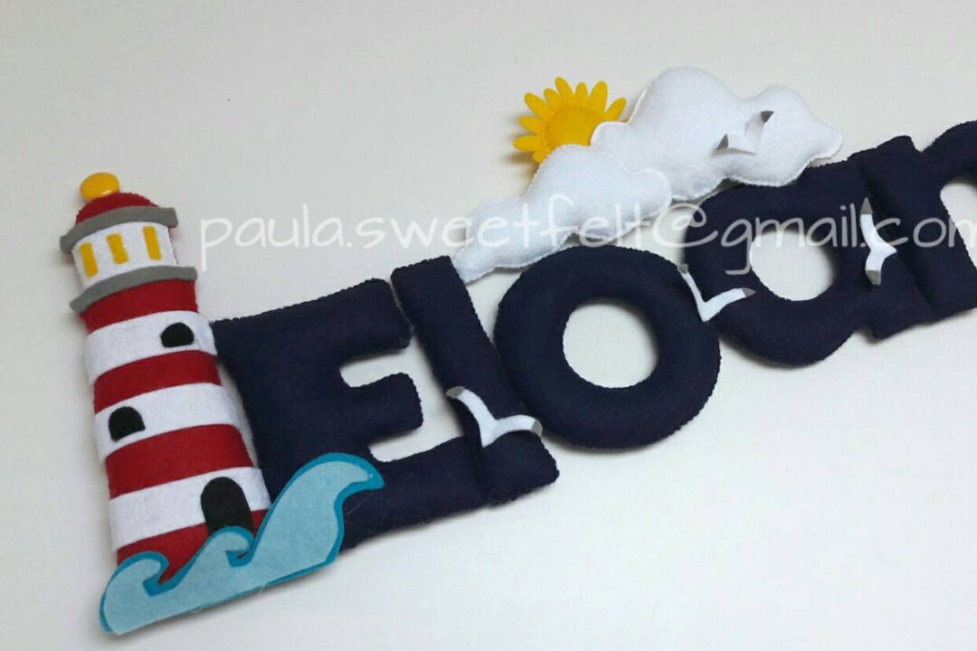 Lighthouse Sign / Lighthouse Name Banner / Nursery Decor - Etsy