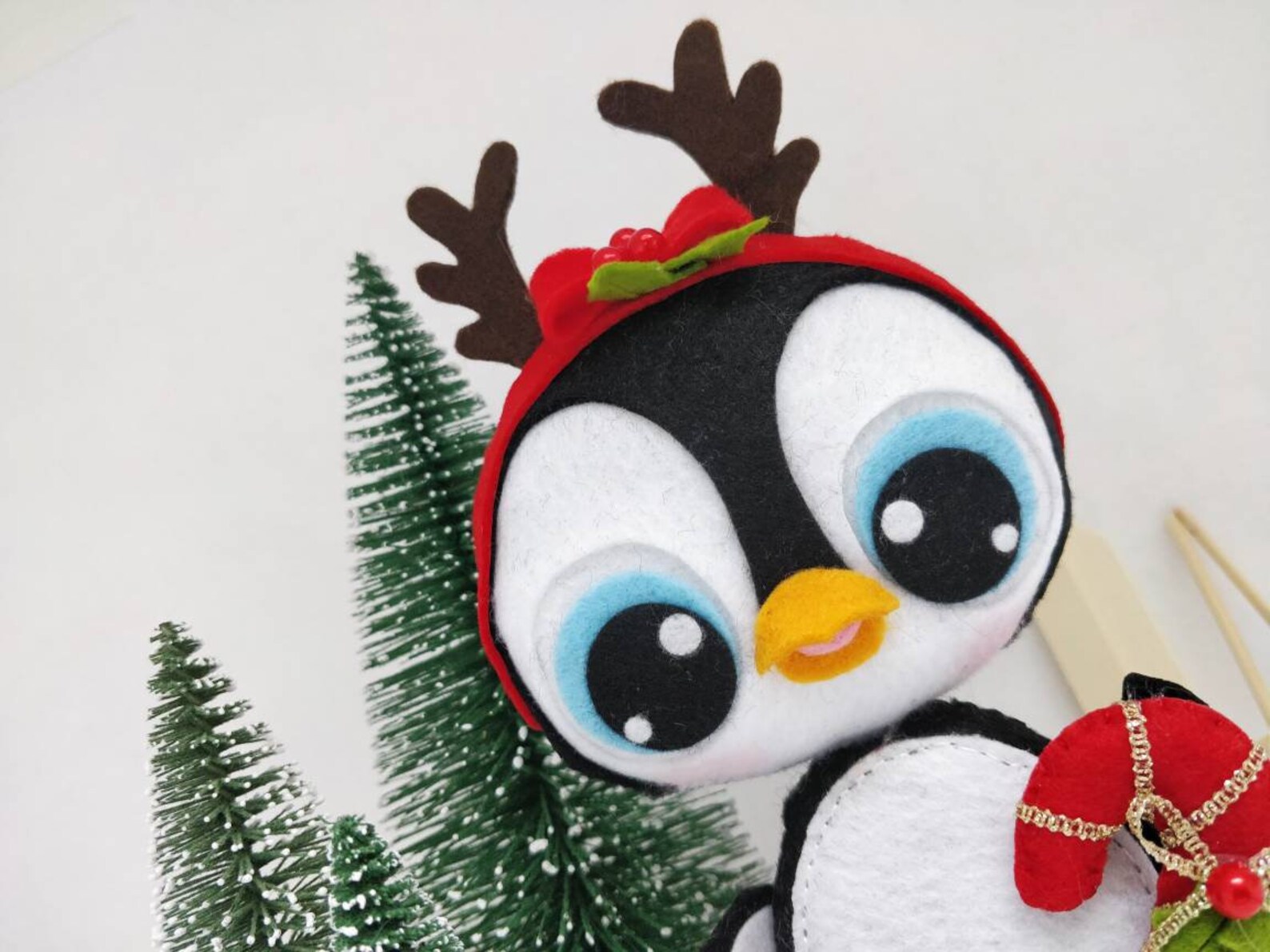 Penguin Felt Ornament Felt Decorations Penguin Christmas - Etsy