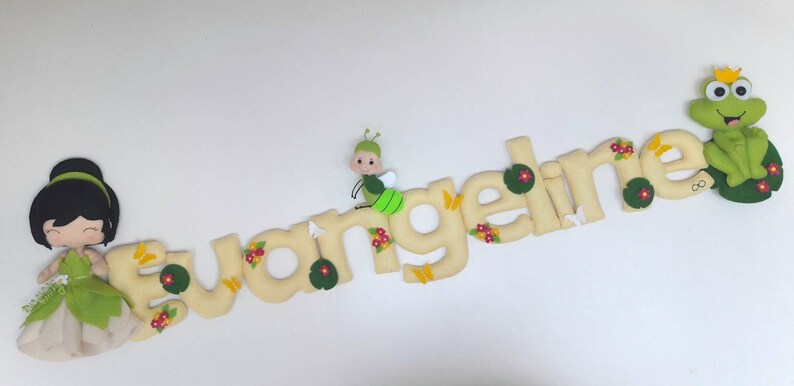 The Princess and the Frog Felt Name Banner/ Felt Decoration/ - Etsy