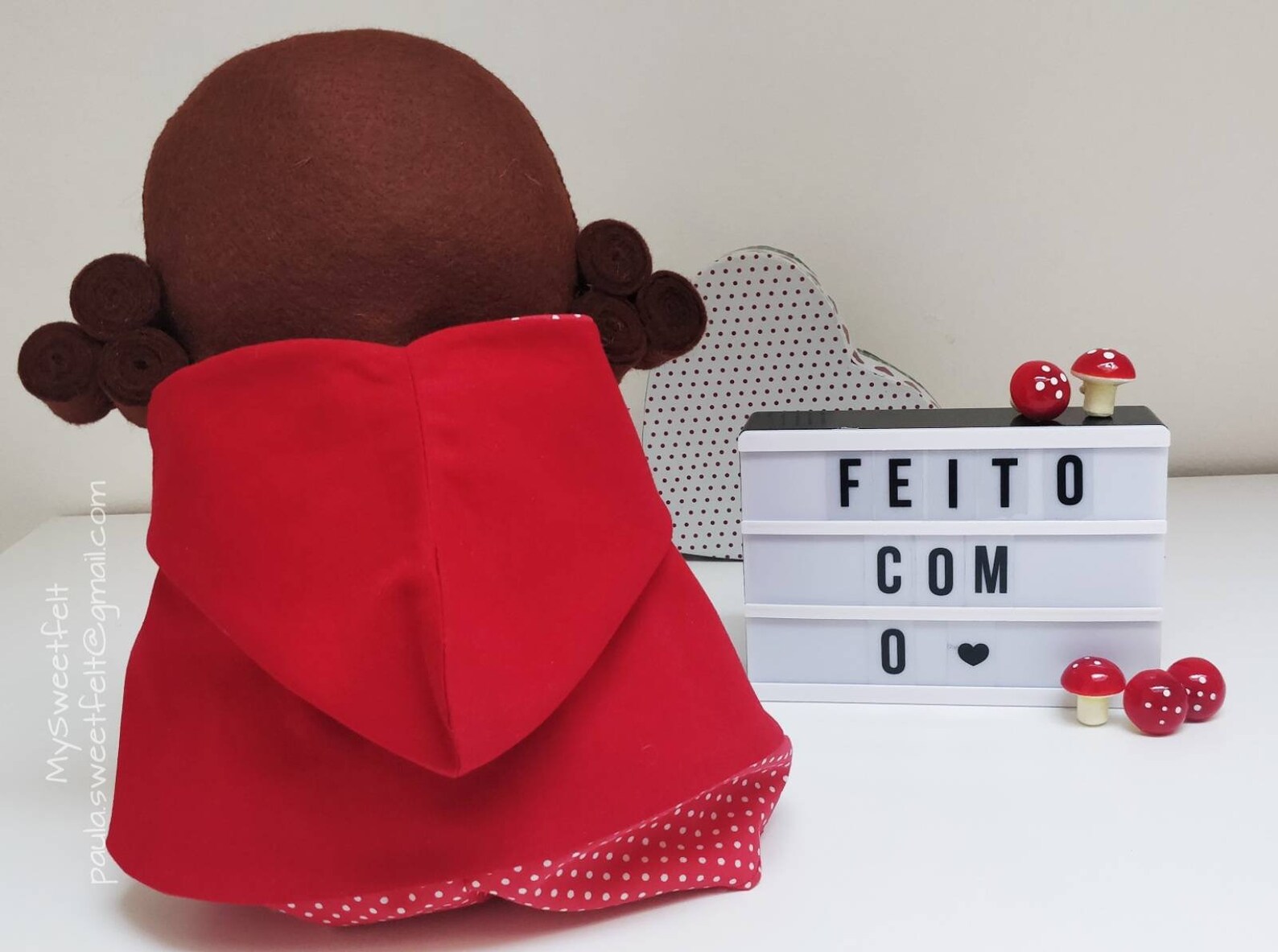 Red riding hood doll rag doll handmade doll felt doll | Etsy