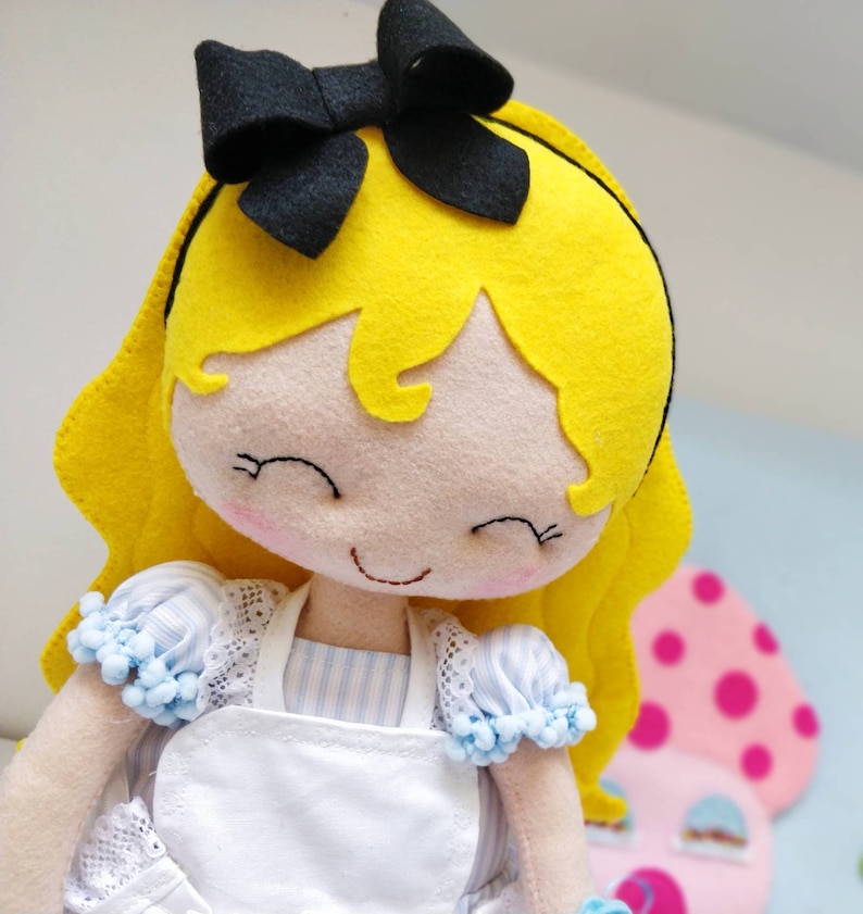 Alice in Wonderland Doll Rag Doll Felt Doll Alice Doll | Etsy