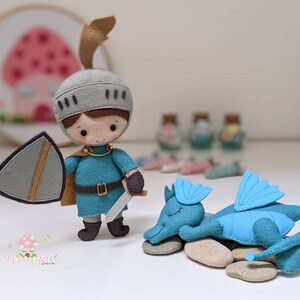 Little Knight Felt Doll, Party Decoration, Nursery Decor, Personalized ...
