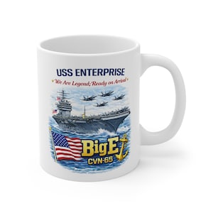 USS Enterprise CVN-65 Mug, Big E Aircraft Carrier Coffee Cup - Etsy