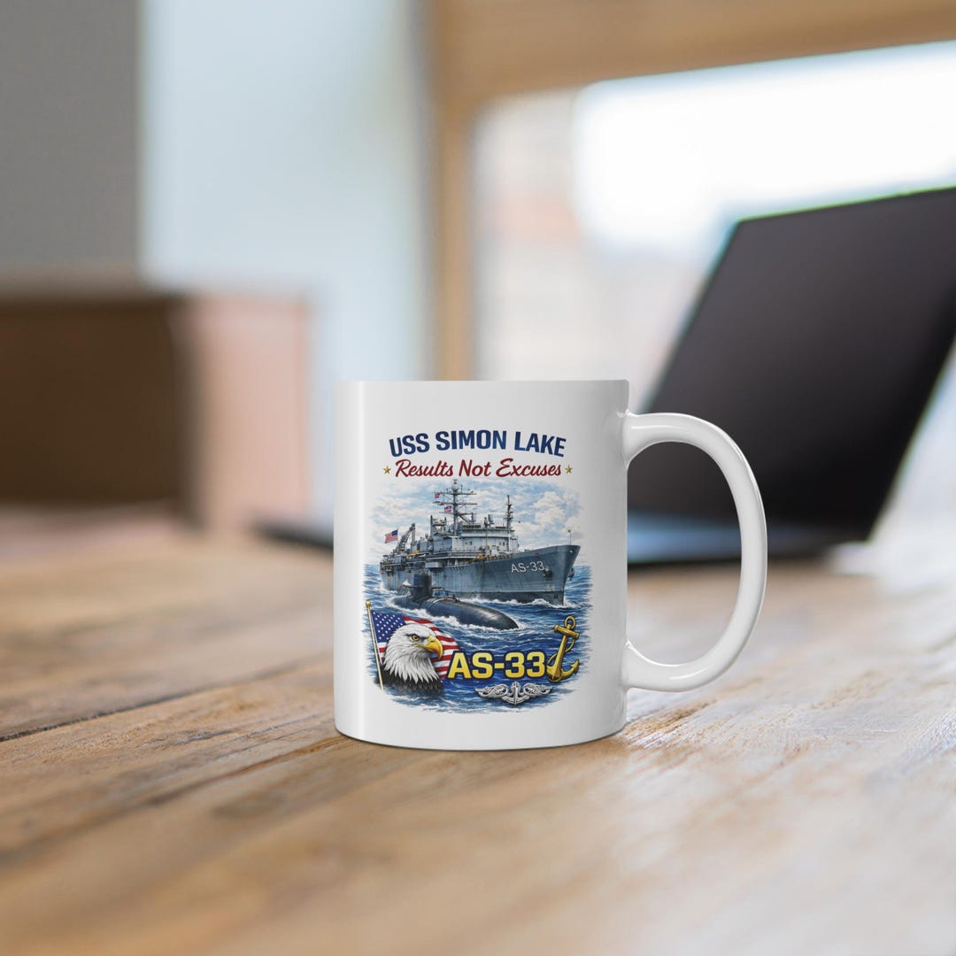 USS Simon Lake AS-33 Submarine Tender Results Not Excuses Coffee Mug - Etsy