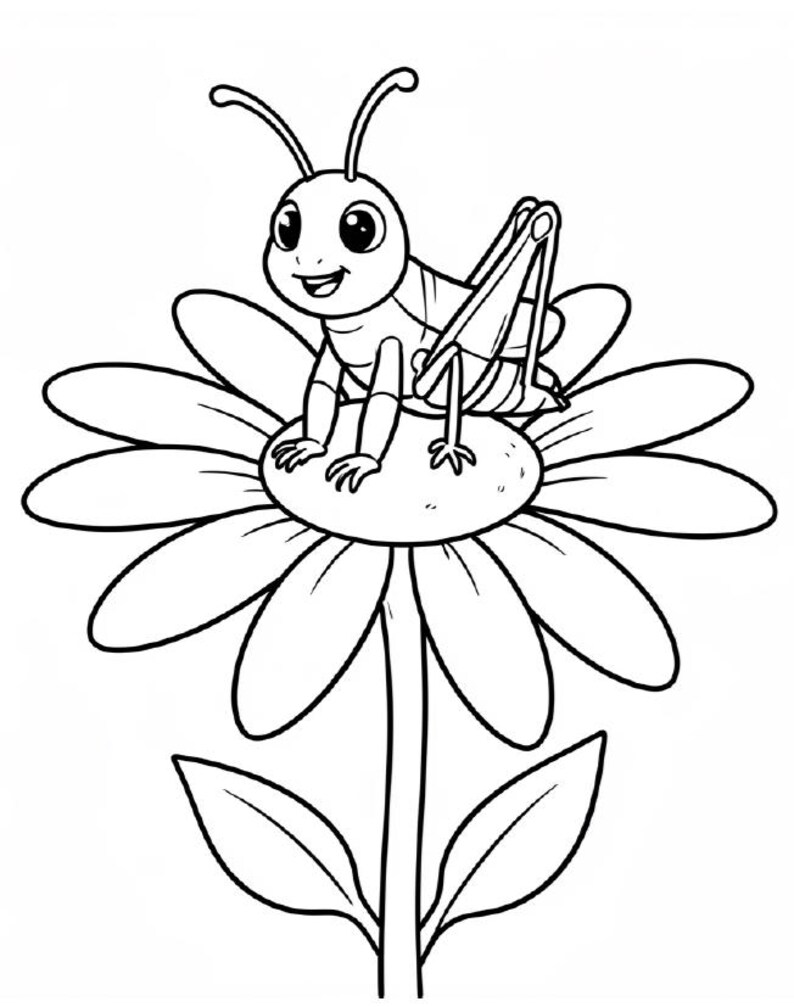 Insect Coloring Book: 10 Page PDF Activity for Kids (digital Download ...
