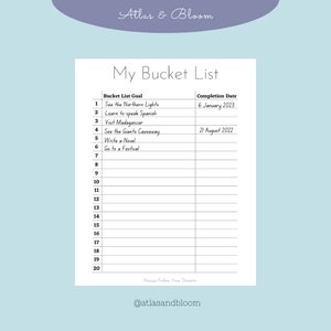My Bucket List Printable | Travel Bucket List | Travel Planner ...