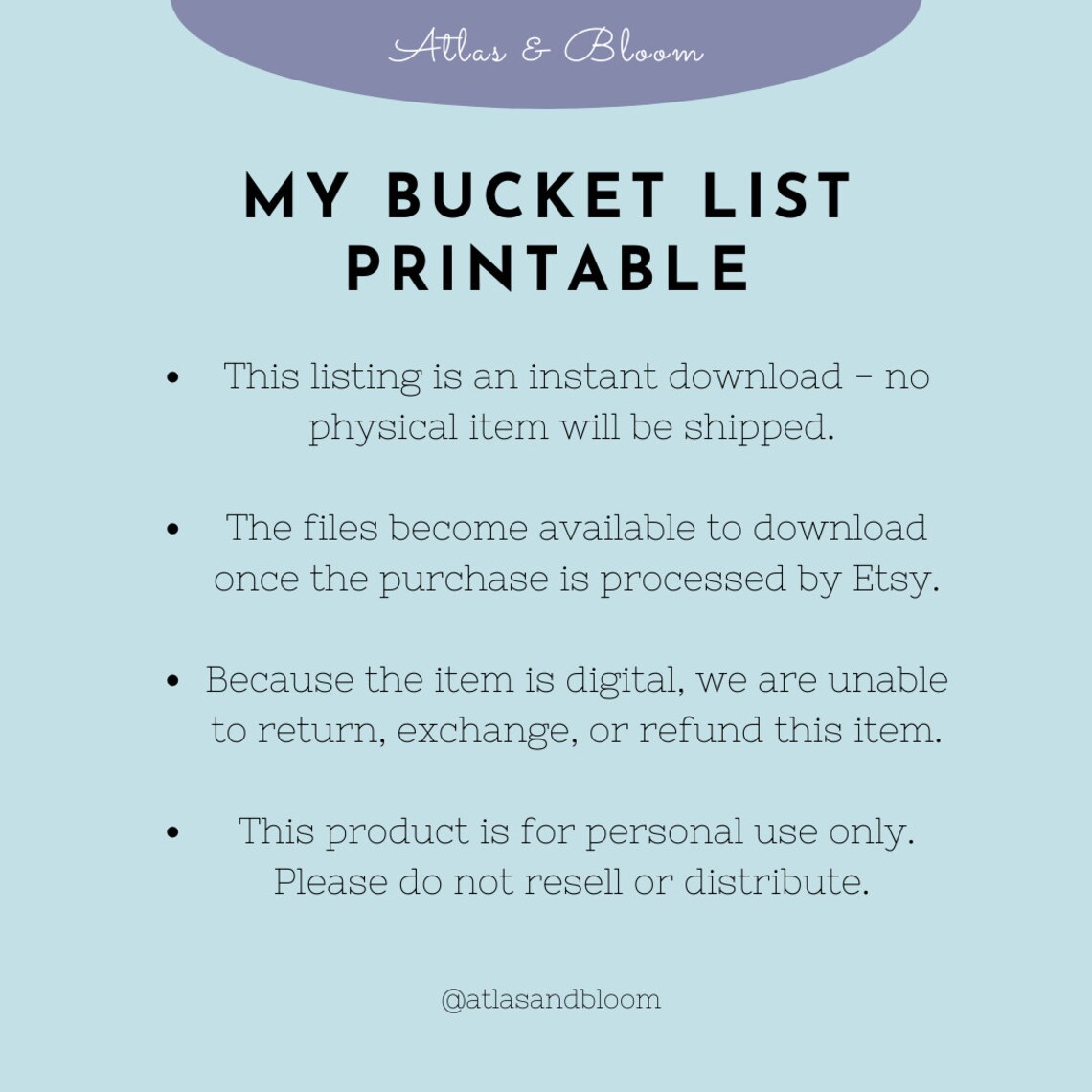 My Bucket List Printable | Travel Bucket List | Travel Planner ...