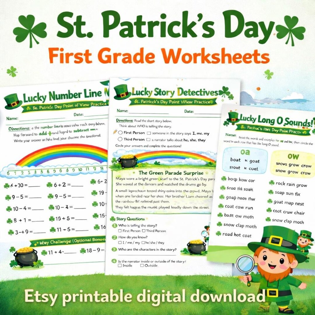 Pack imprimable de la Saint-Patrick | Fiches d'exercices de ...