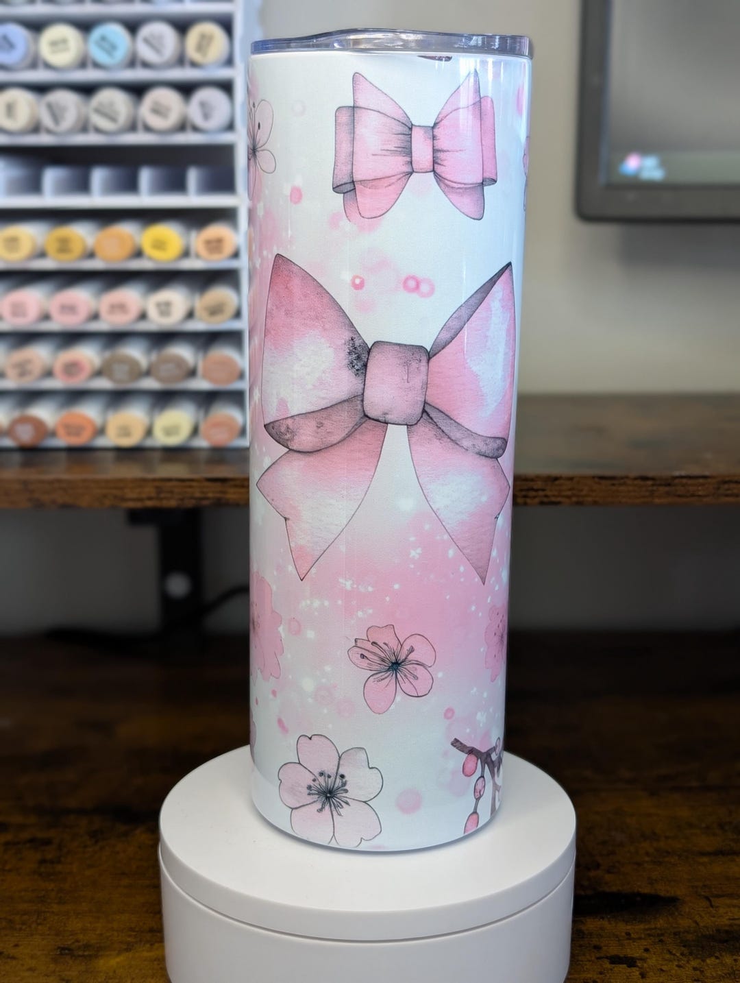 Bows and Cherry Blossom 20oz Tumbler - Etsy