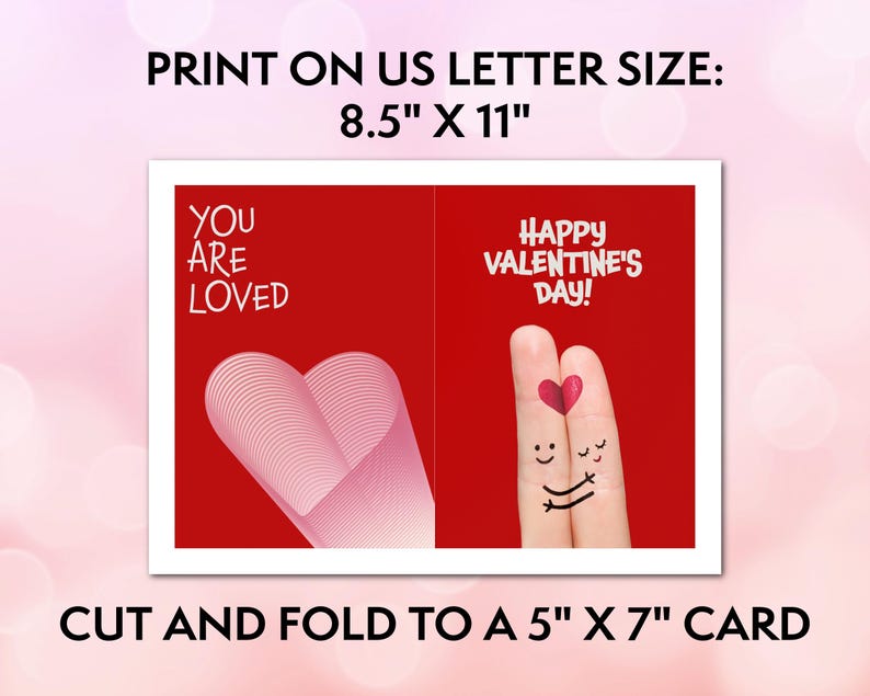 Valentine’s Day Printable Card - Etsy