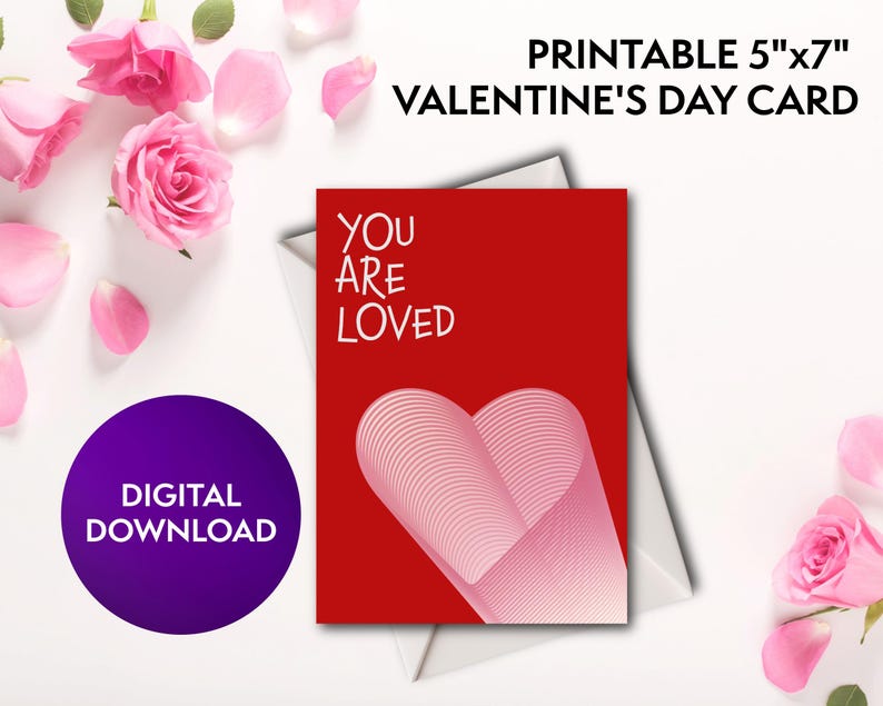 Valentine’s Day Printable Card - Etsy