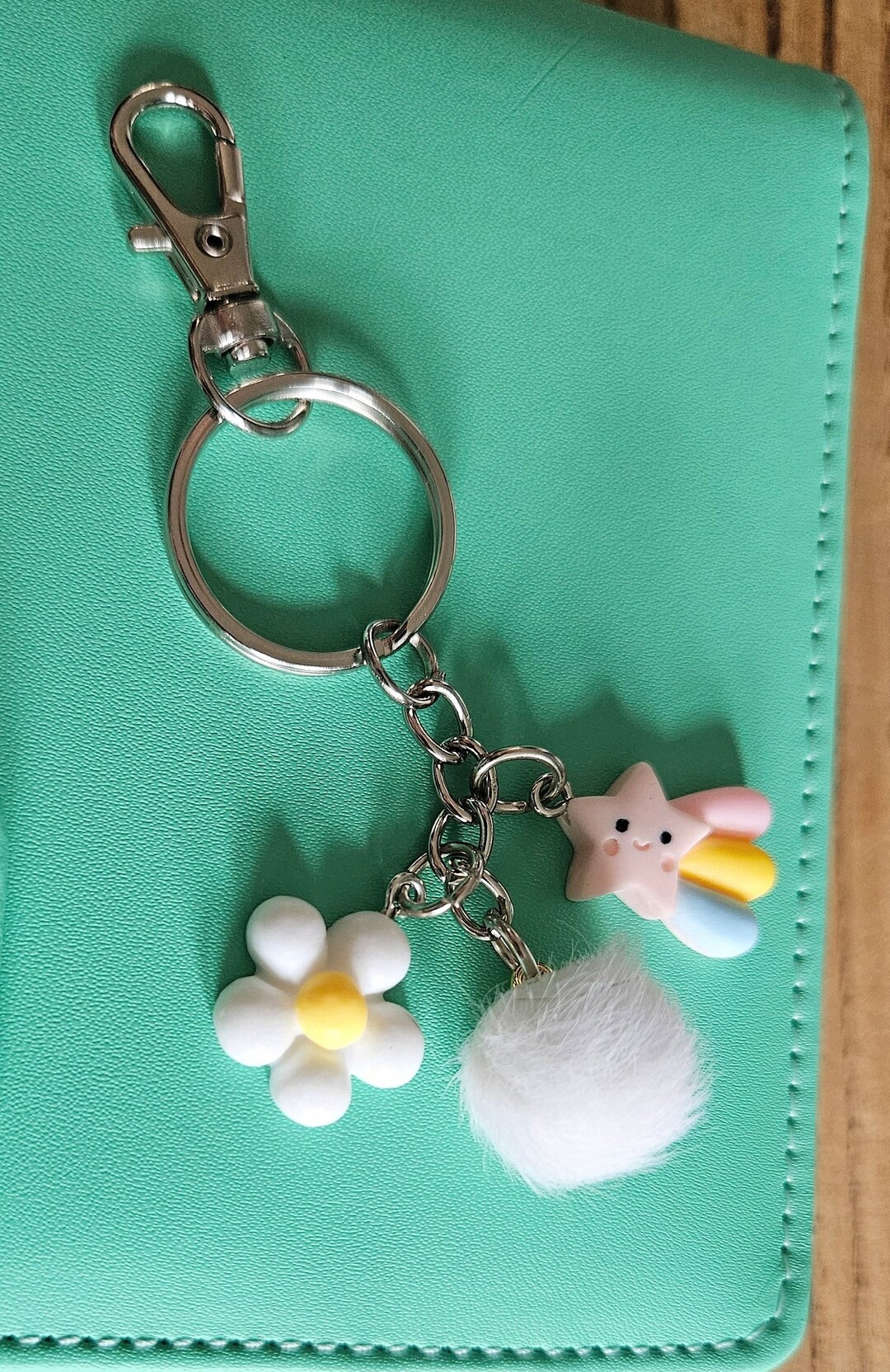 Shooting Star Polymer Clay Keychain or Purse Charm - Etsy