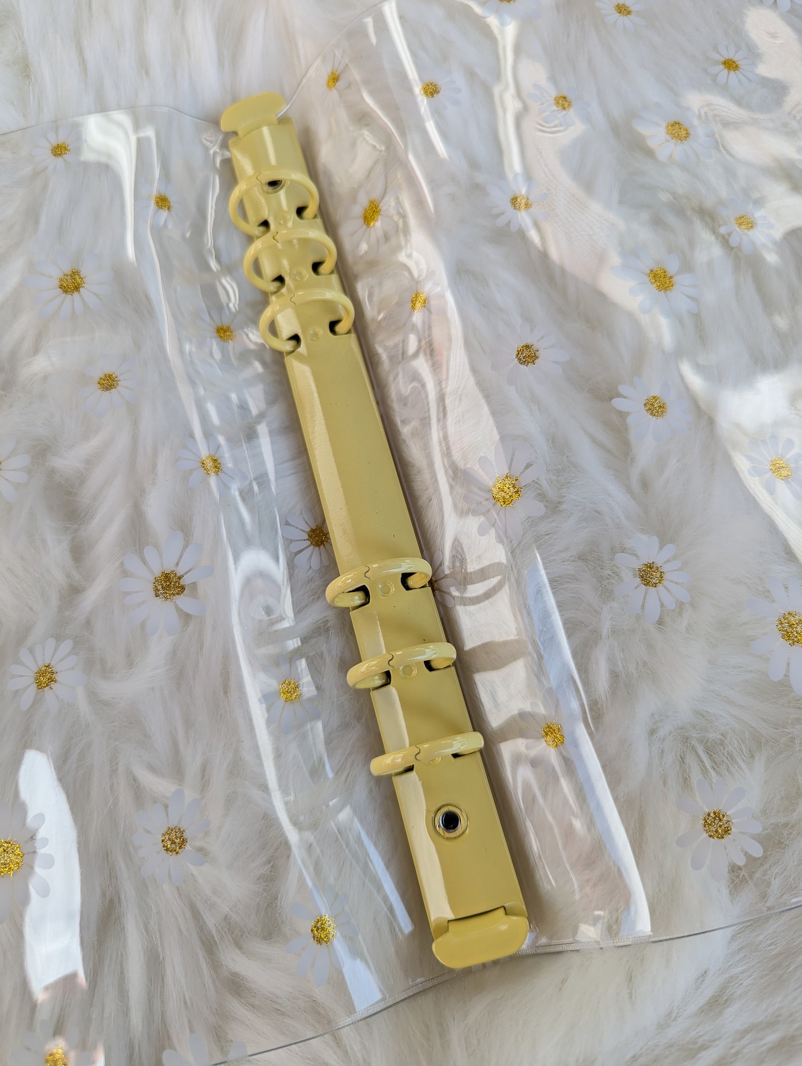 A5 Daisy Flower Clear Translucent With Yellow Details PVC Soft Shell ...