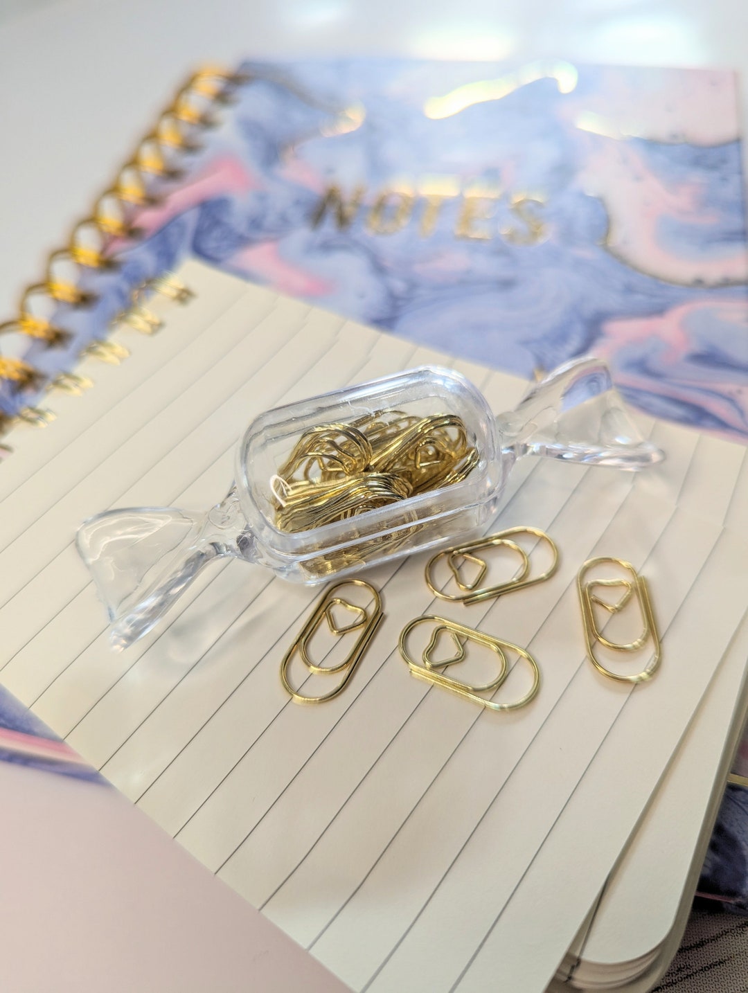 Mini Gold Heart Paperclip Set of 25 in Candy Jar - Etsy