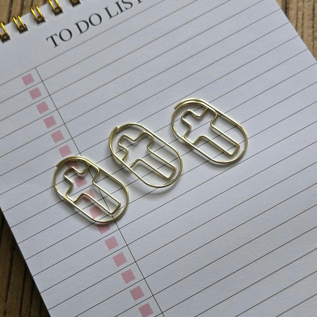 Cross Shaped Rose Gold Paperclip Set - Etsy